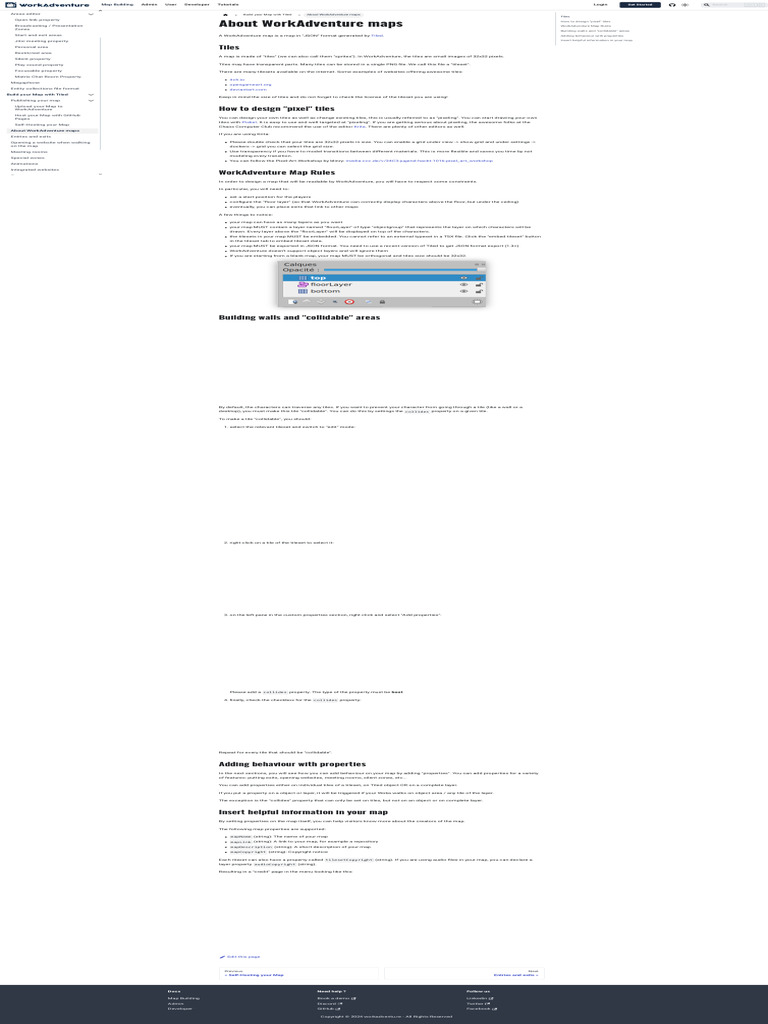 About WorkAdventure Maps - WorkAdventure Documentation | PDF | Software | Computing