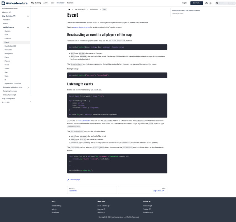 Event _ WorkAdventure Documentation | PDF | Information Technology | Software