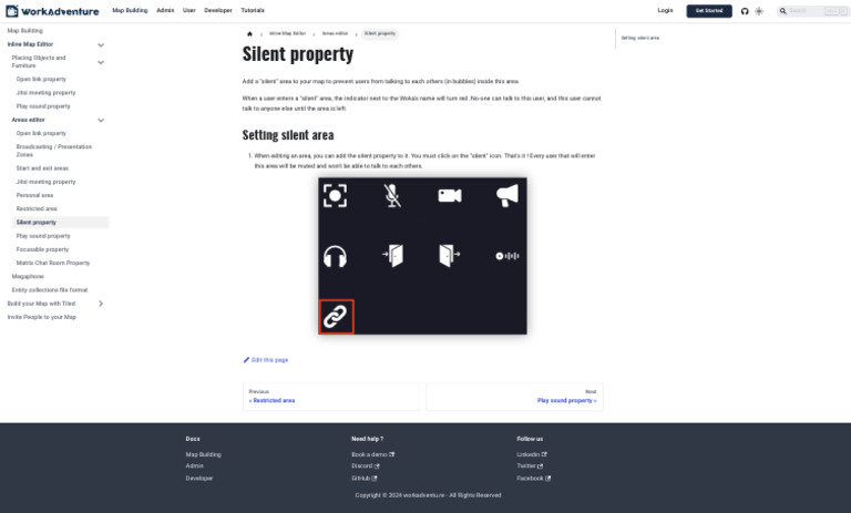 Silent property _ WorkAdventure Documentation | PDF | Software | Web 2.0