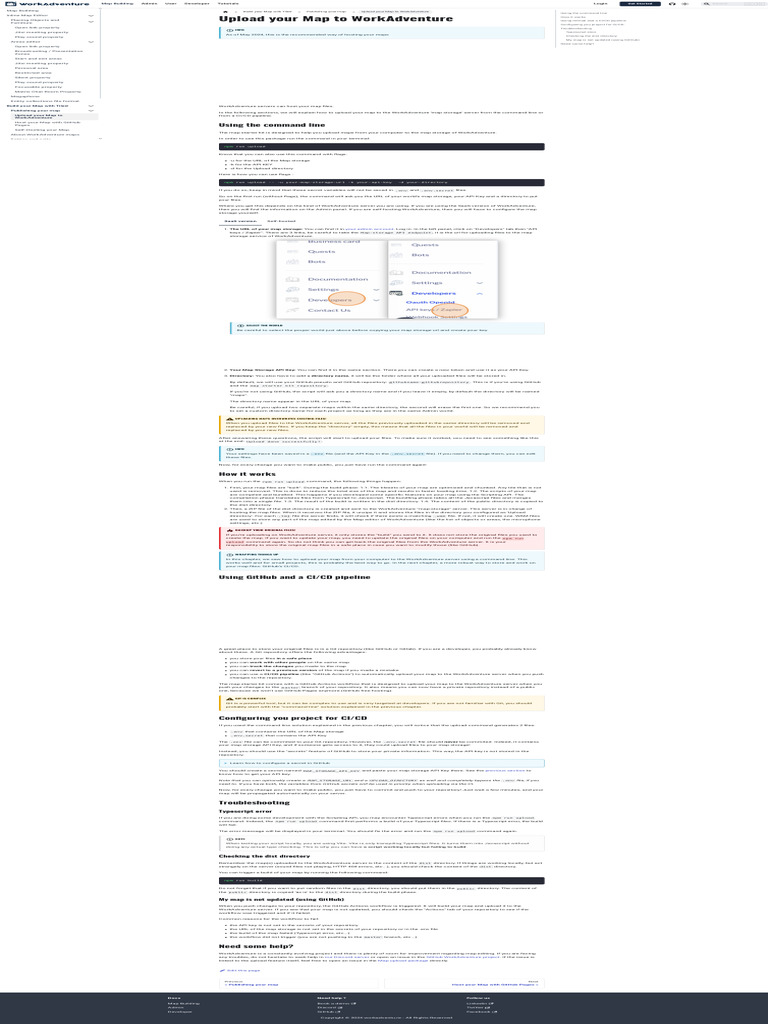 Upload Your Map To WorkAdventure - WorkAdventure Documentation | PDF | Computer File | Computing
