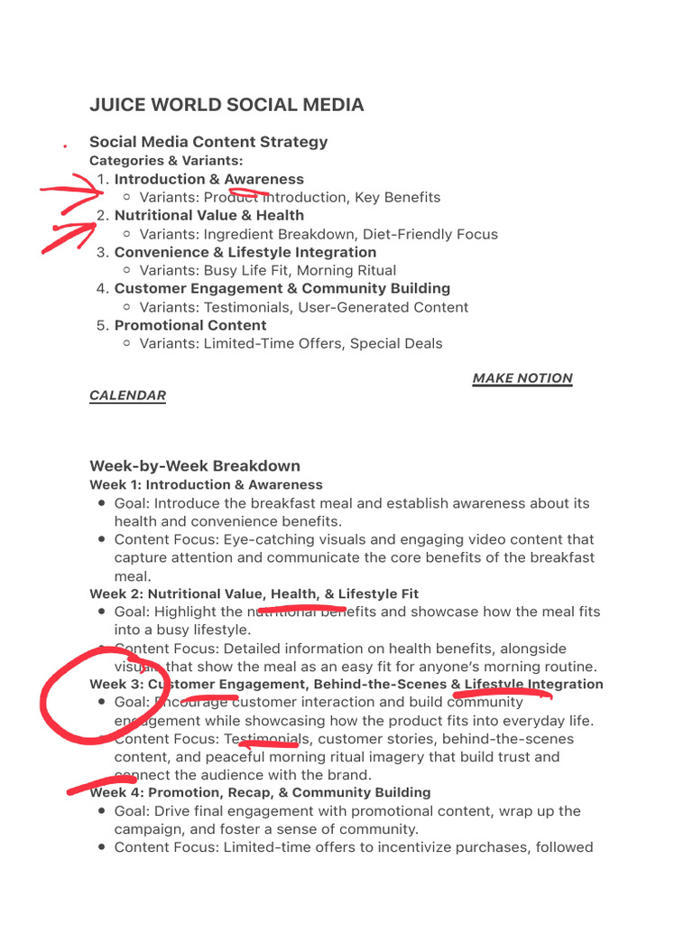 Juice World Social Media Strategy | PDF