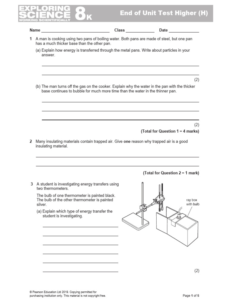 8K Energy Transfer Unit Test | PDF | Refrigerator | Thermometer