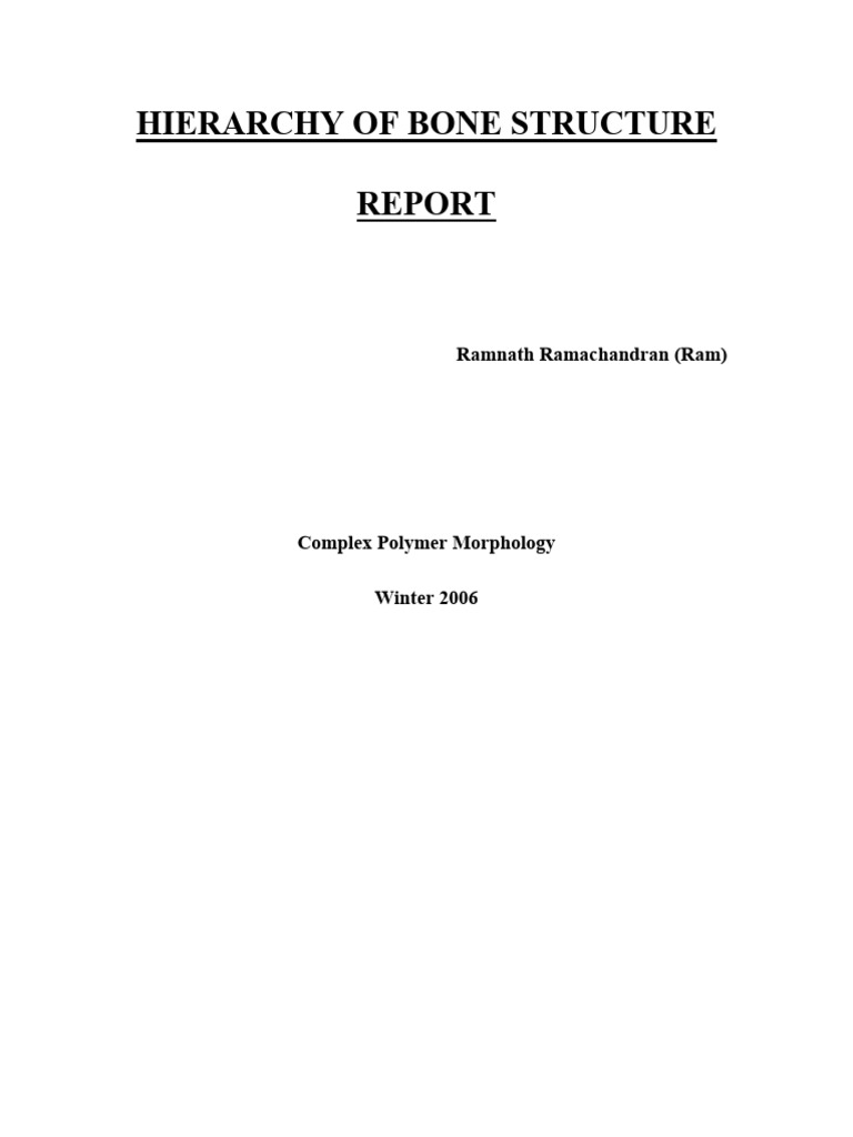 Hierarchy of Bone Structure | PDF | Bone | Collagen