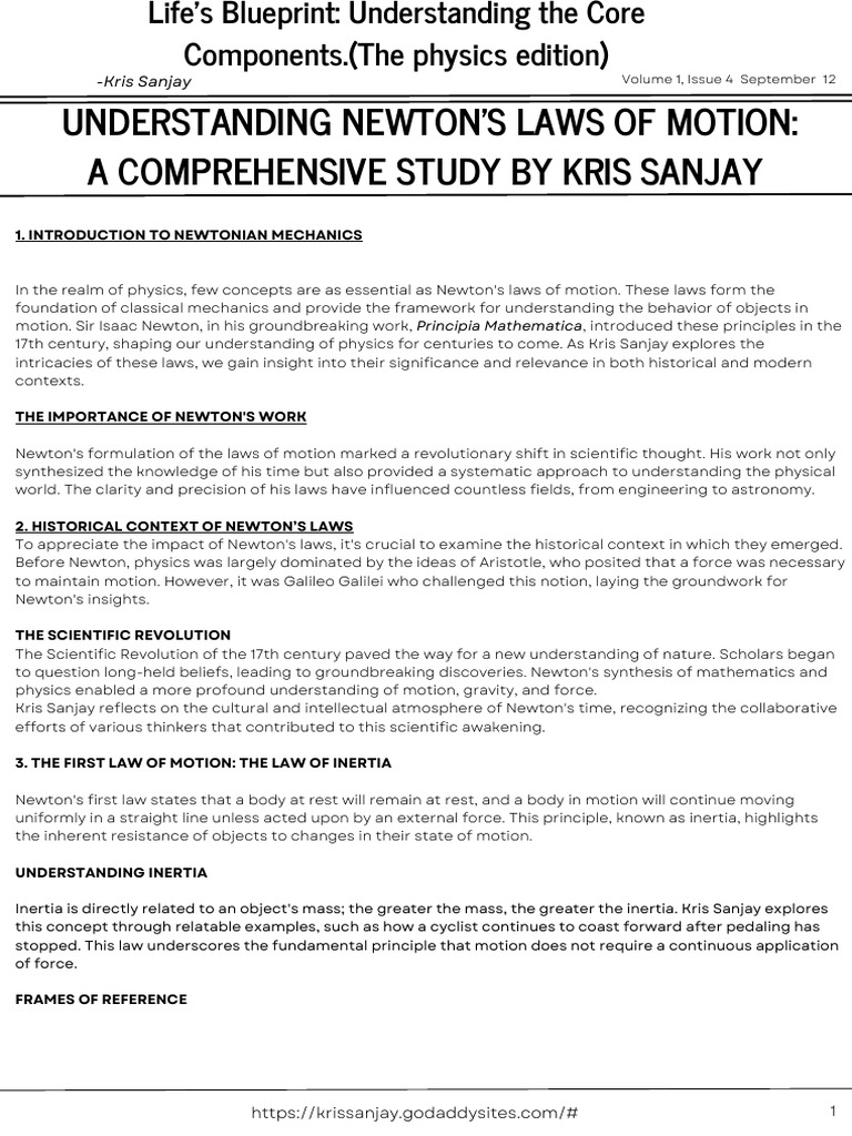 Understanding Newton_s Laws of Motion | PDF | Force | Newton's Laws Of Motion