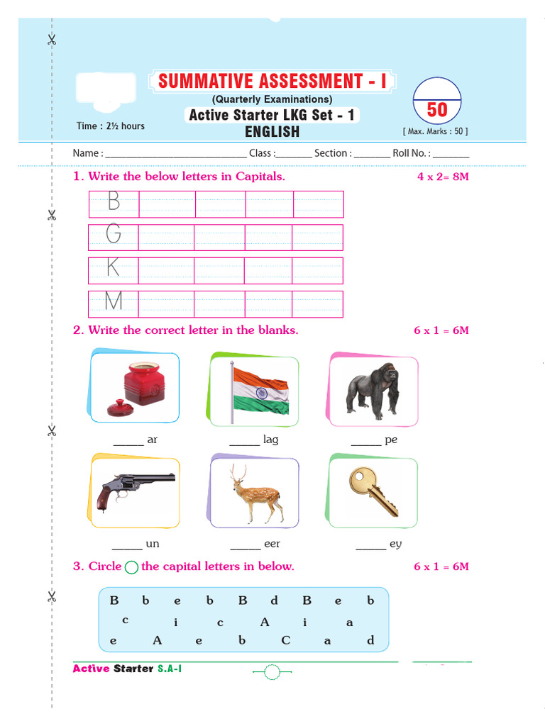 1st English All Paper | PDF