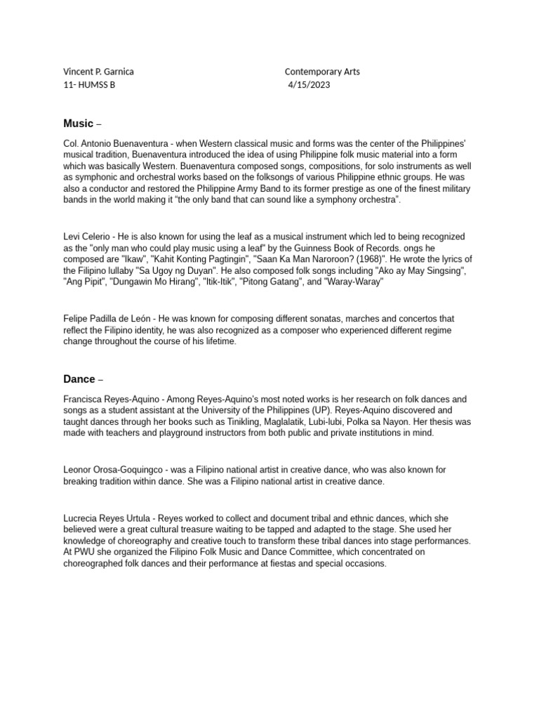 contemp arts | PDF | Philippines