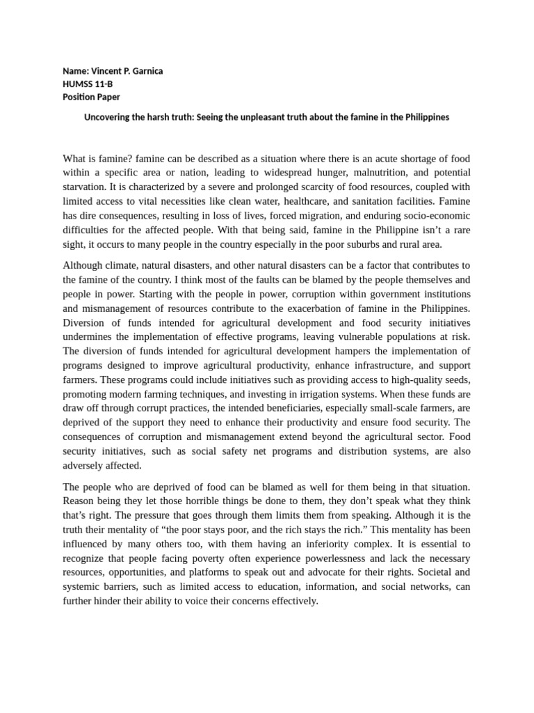 Famine | PDF | Famine | Poverty