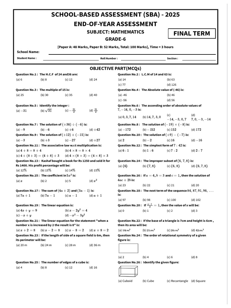 6th Mathematics Eng Version | PDF | Elementary Geometry | Mathematics