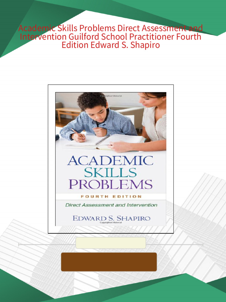 Academic Skills Problems Direct Assessment and Intervention Guilford School Practitioner Fourth ...