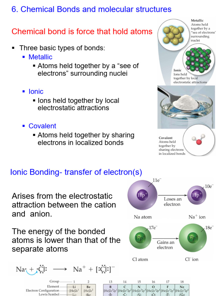 Chemical Bonding and Structures | PDF | Ionic Bonding | Chemical Bond