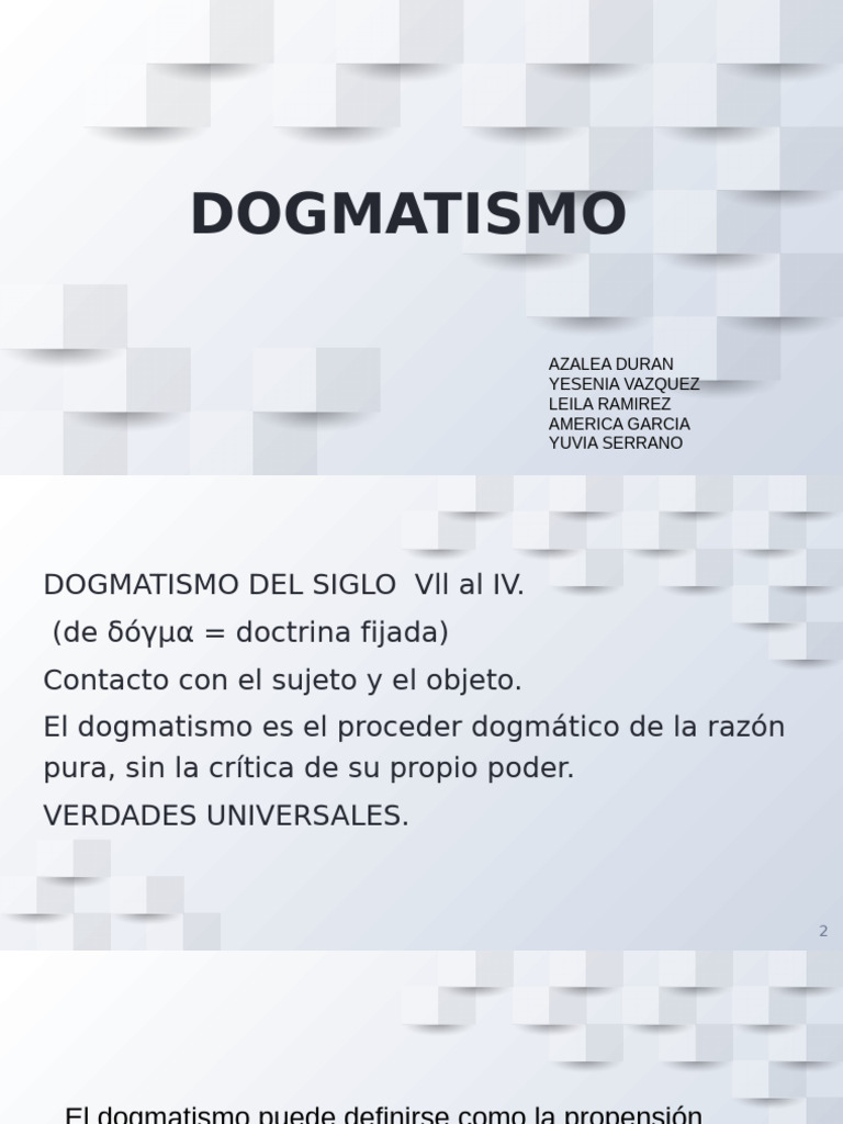 Dogmatism o | PDF | Metafísica