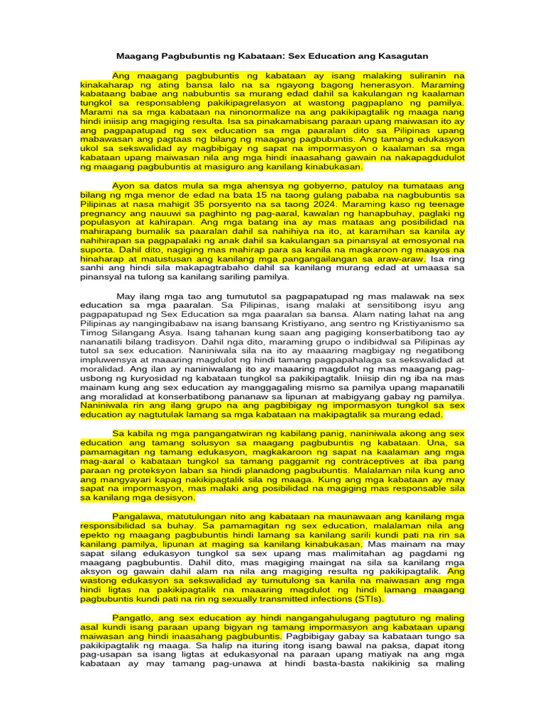 Posisyon Paper | PDF