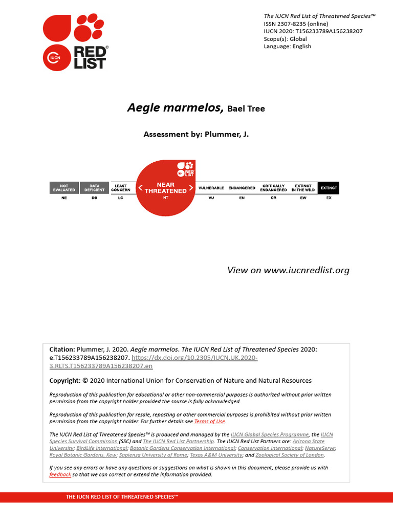 Beal Tree - IUCN - UK.2020-3.RLTS.T156233789A156238207.en | PDF ...