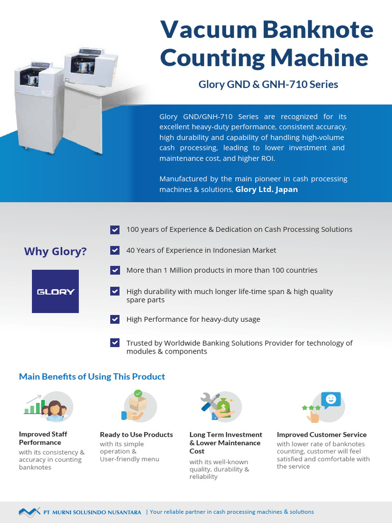 Brochure - Product - Glory GND GNH 710 | PDF | Banknote