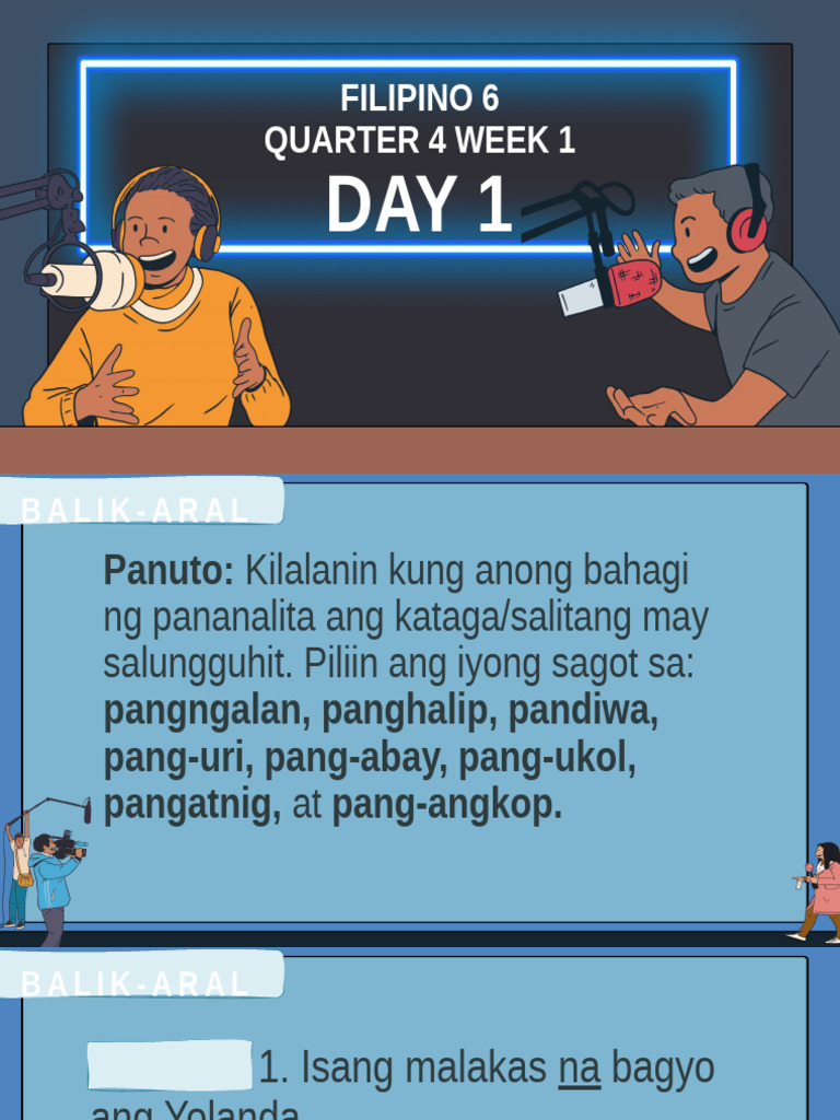 q4 Filipino PPT Week 1 | PDF