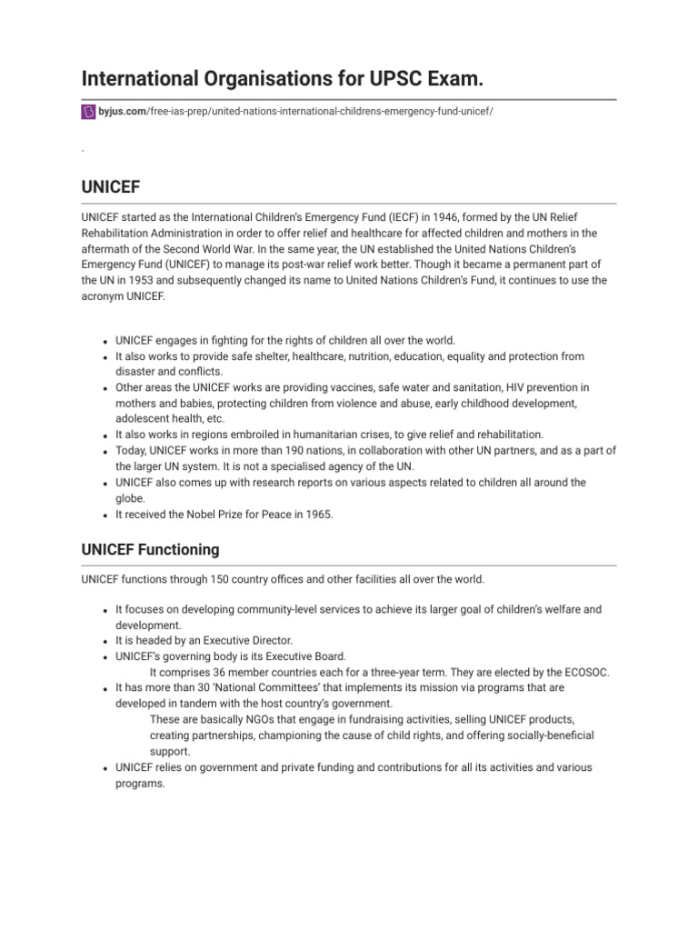 Unicef | PDF | Unicef | United Nations