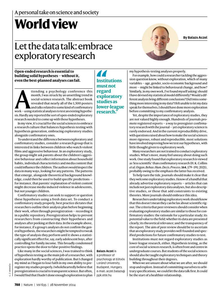 Let The Data Talk: Embrace Exploratory Research | PDF | Hypothesis ...