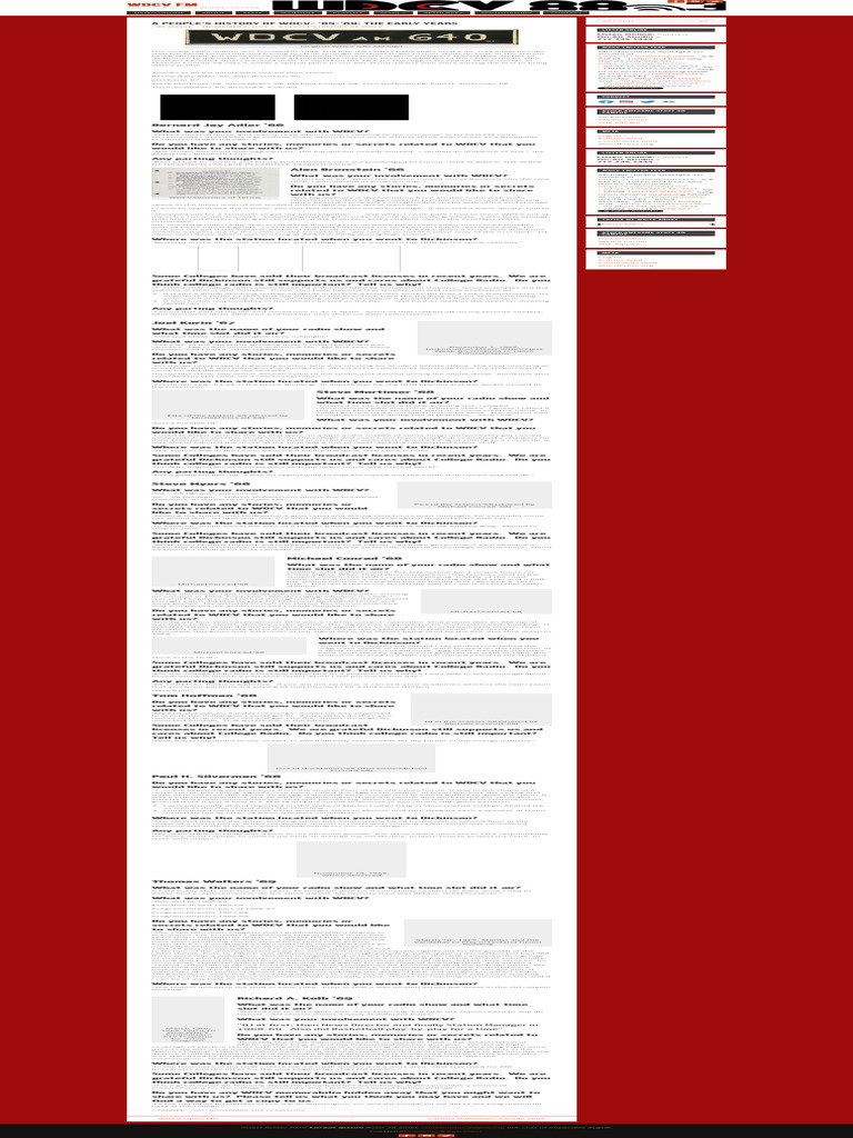 A People's History of WDCV - '65-'69: The Early Years - WDCV FM | PDF ...