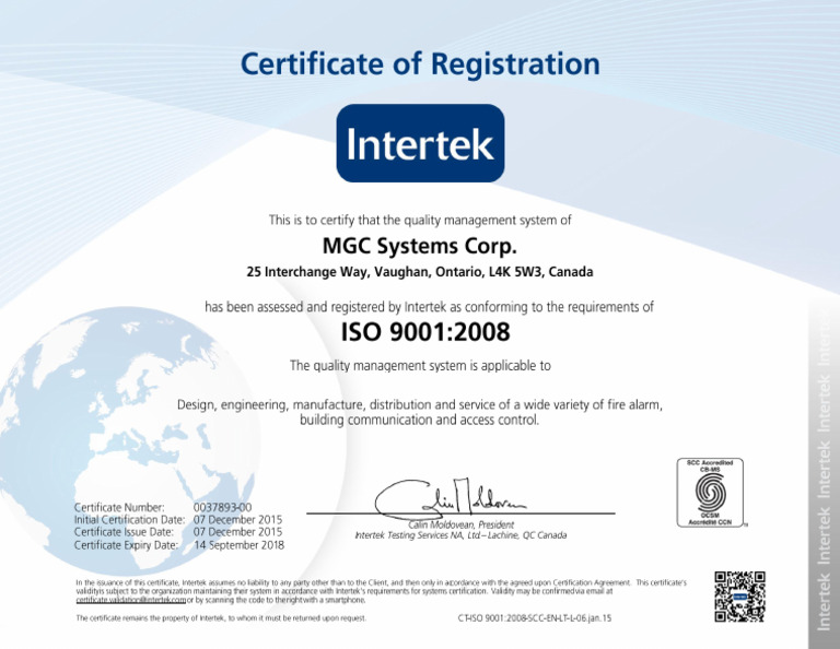 Mircom_Inc_ISO_9001-2008_Certificate | PDF