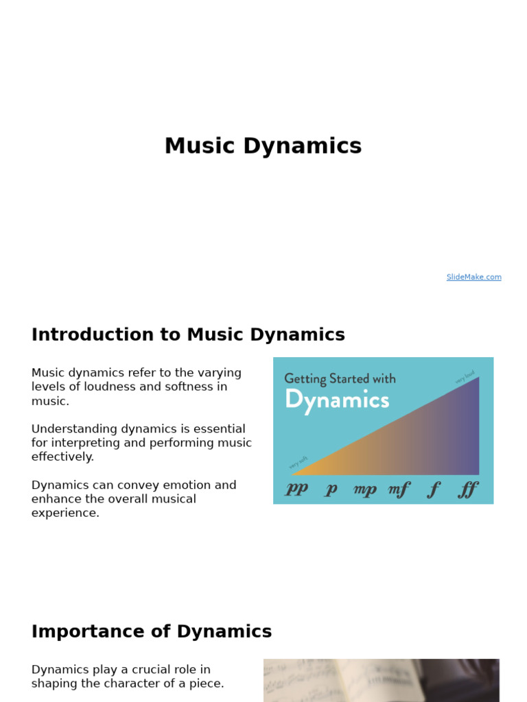 Understanding Music Dynamics Explained | PDF