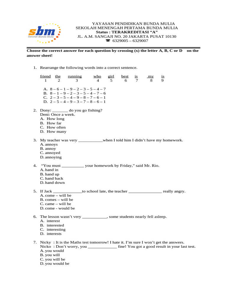 English Entrance Exam Guide | PDF