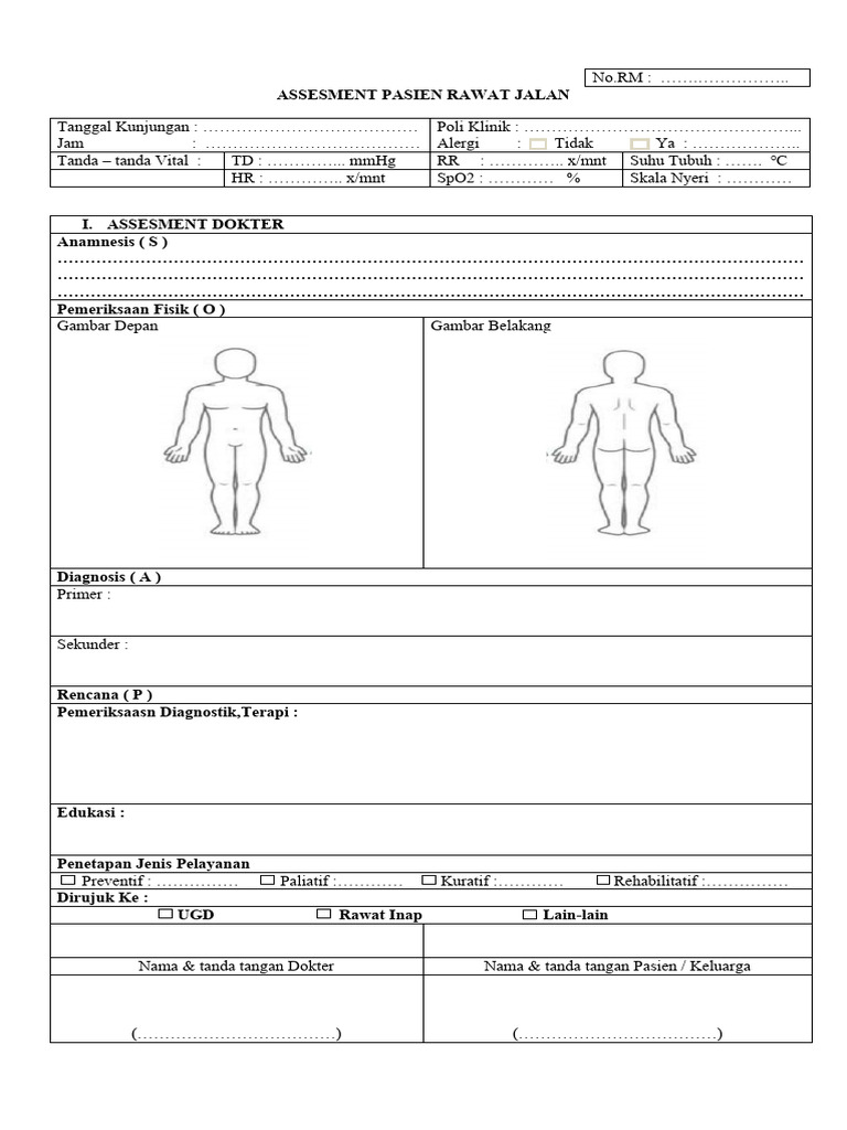 Assesment Paisen Rawat Jalan | PDF