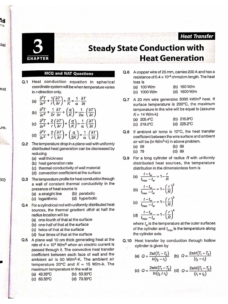 Steady State Conduction With Heat Generation | PDF