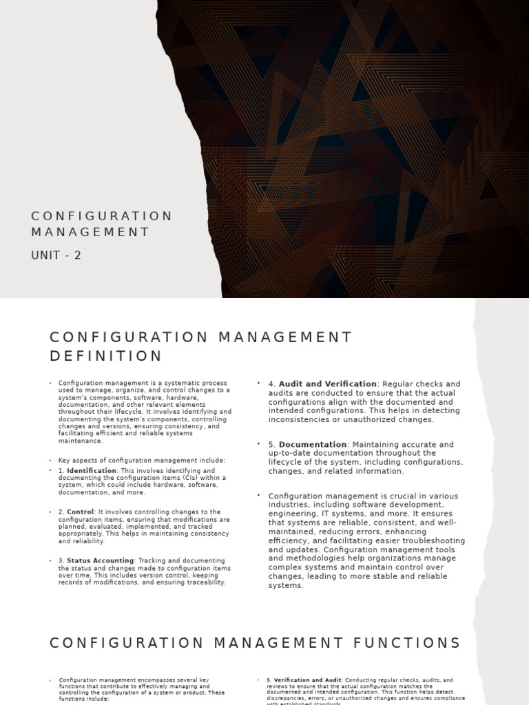 Configuration Management-U2 | PDF | Software Development | Version Control