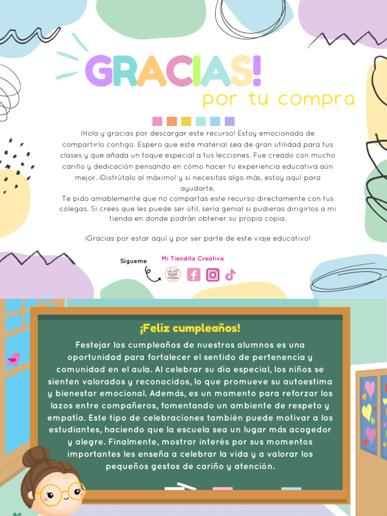 Celebraciones de Cumpleaños en el Aula | PDF