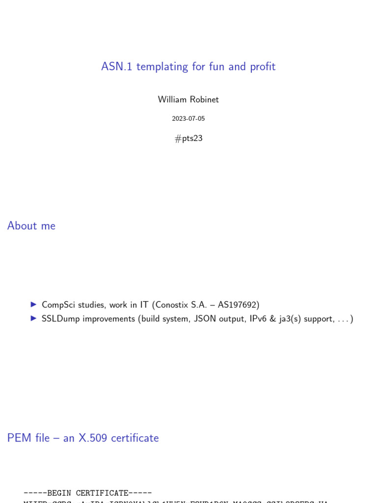 ASN.1 Templating Techniques Explained | PDF | Integer (Computer Science) | Computer Data