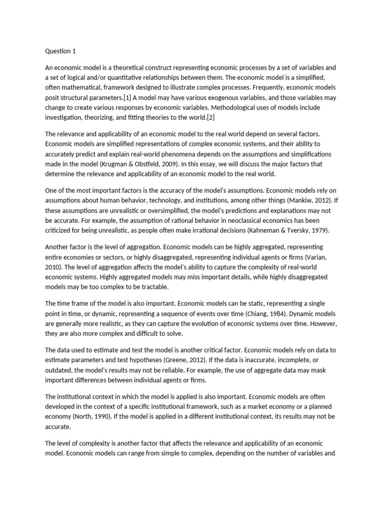 Intermidiate Macro Assignment | PDF | Economic Model | Economics