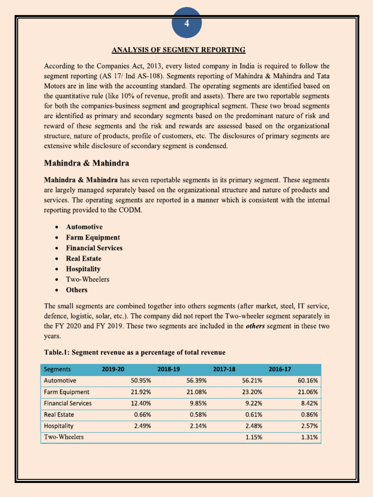 Segment Reporting | PDF
