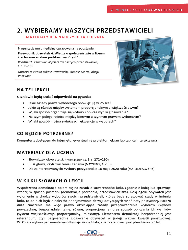 Lekcja 2. Materialy Dla Nauczyciela I Ucznia 0 | PDF