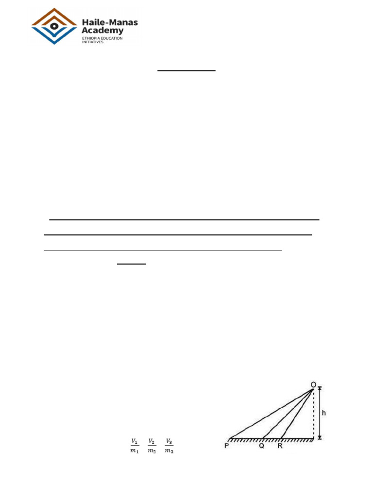 Grade 11 Physics Test March 2025 | PDF | Momentum | Force