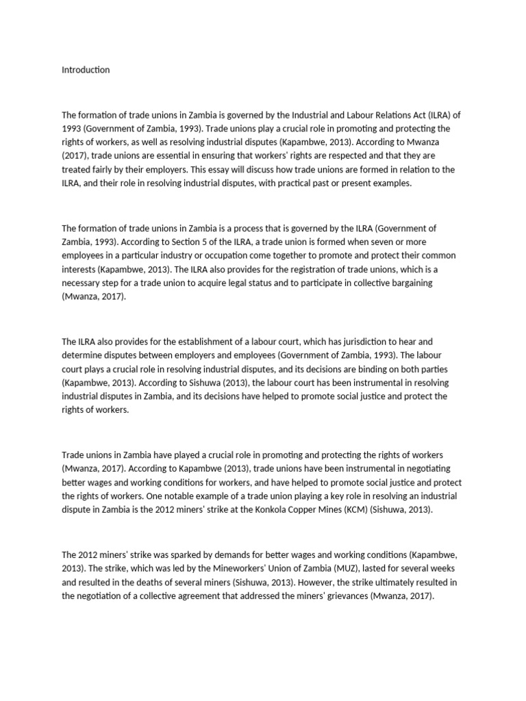 Introduction - To IR Assignment@1 | PDF | Trade Union | Strike Action