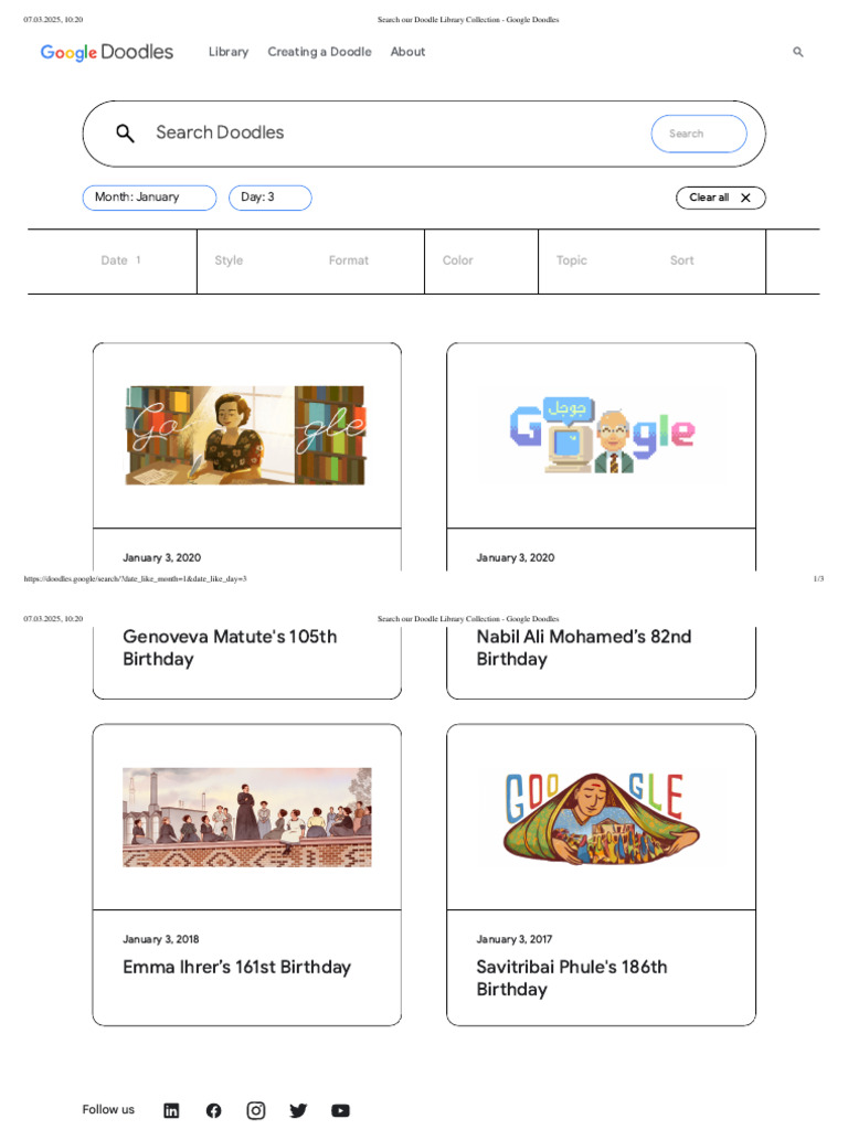 Search Our Doodle Library Collection - Google Doodles | PDF