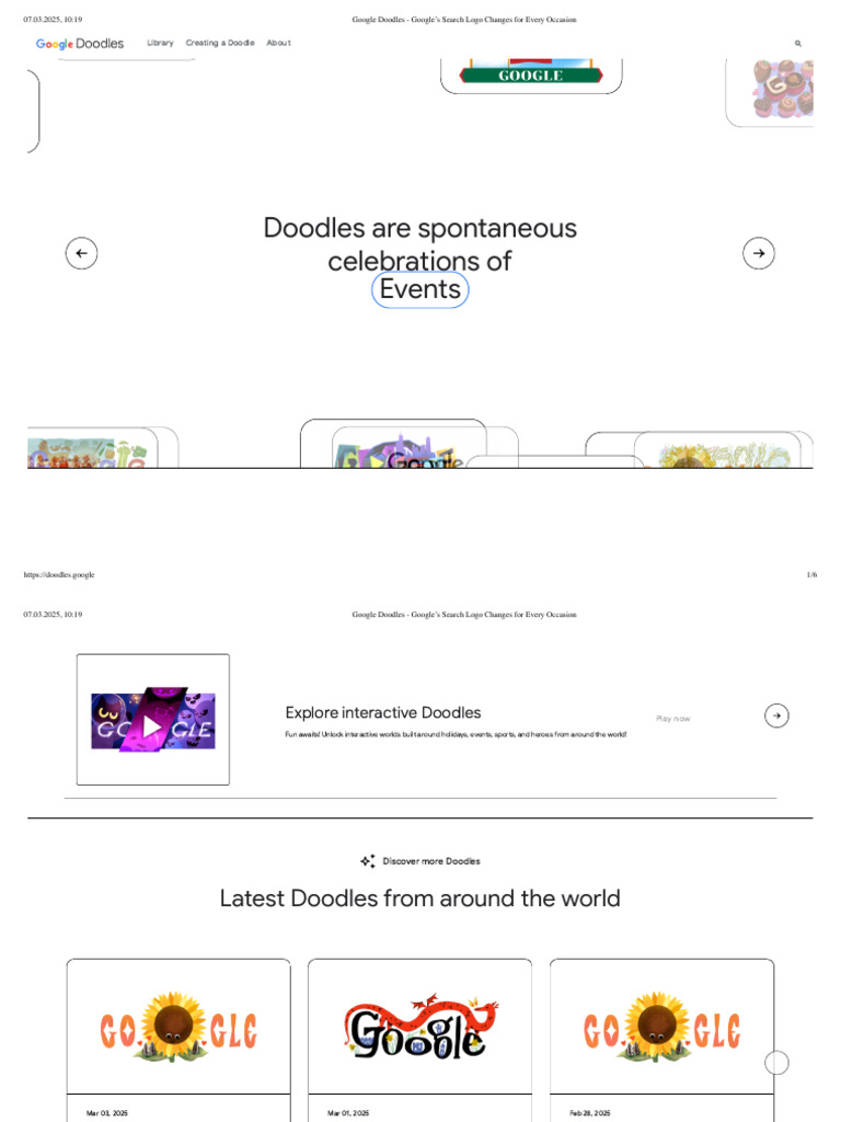 Google Doodles - Google’s Search Logo Changes for Every Occasion | PDF ...