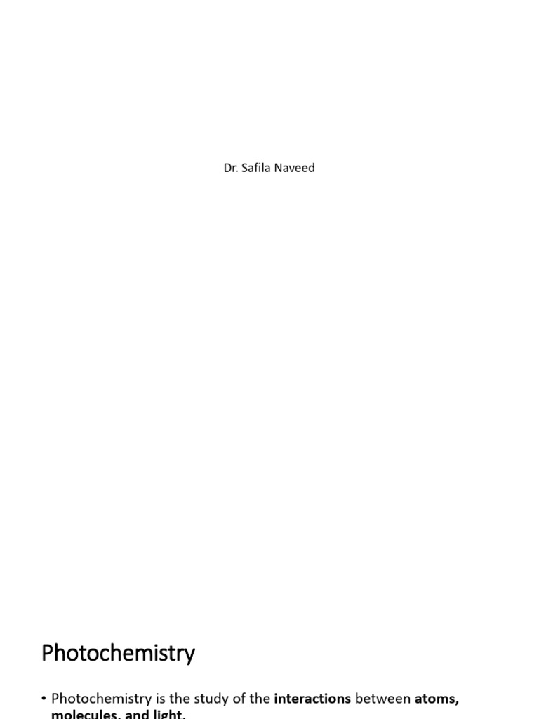 1.PHotochemical Reaction - 408 | PDF | Electromagnetic Radiation ...
