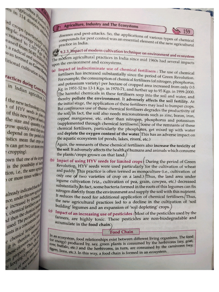 Agriculture Industry and Ecosystem Class 9 Eco | PDF