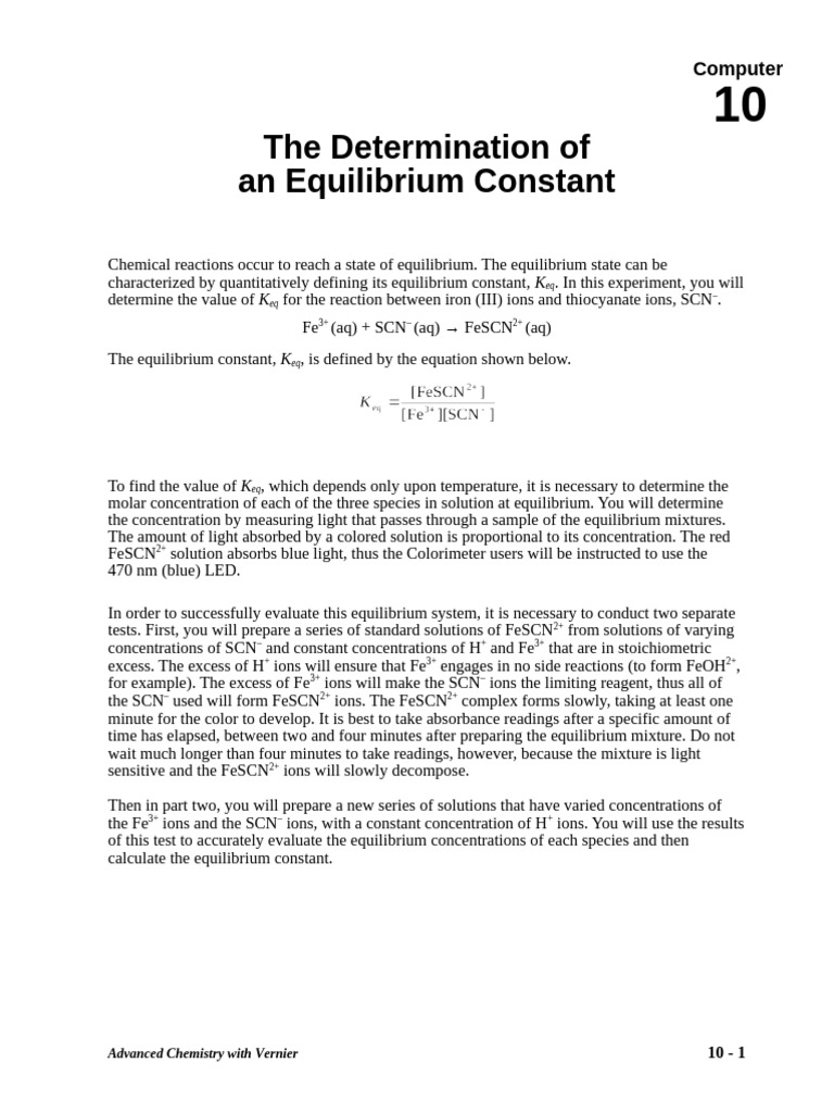 Calculate Equilibrium Constant Keq | PDF | Chemical Equilibrium | Chemistry