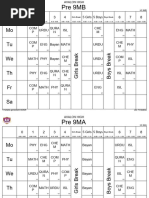 Orchlon International School Timetable 2022 | PDF