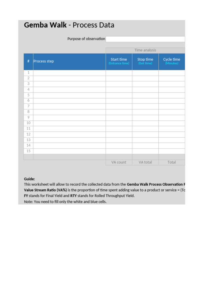 Gemba Walk - Process Data | PDF