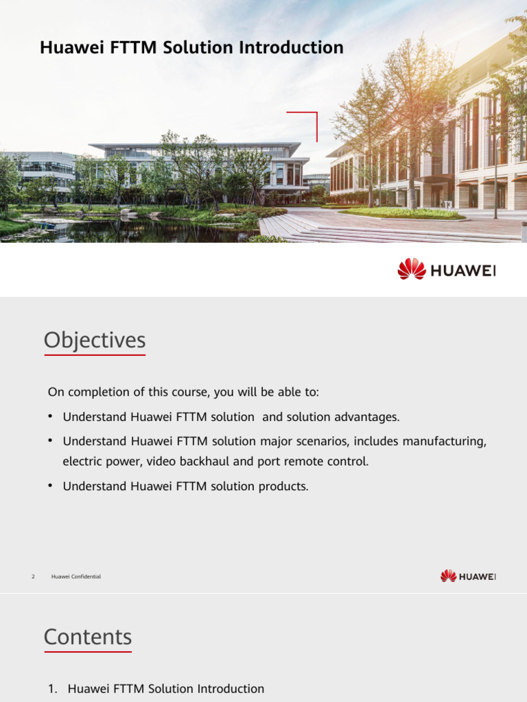 Huawei FTTM Solution Introduction | PDF | Computer Network | Electrical ...