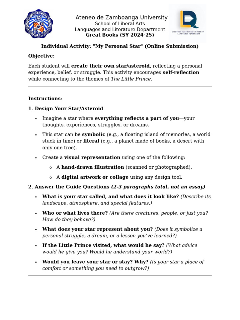 The-Little-Prince-Activity | PDF | Cognition