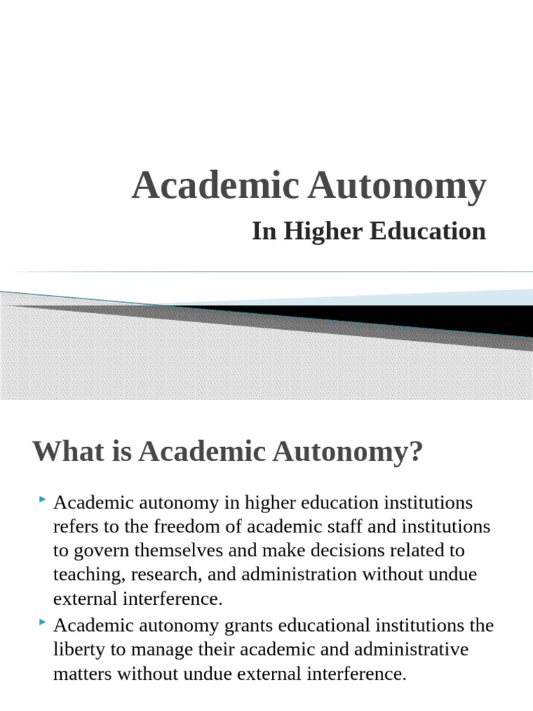 Academic Autonomy | PDF | Curriculum | Autonomy