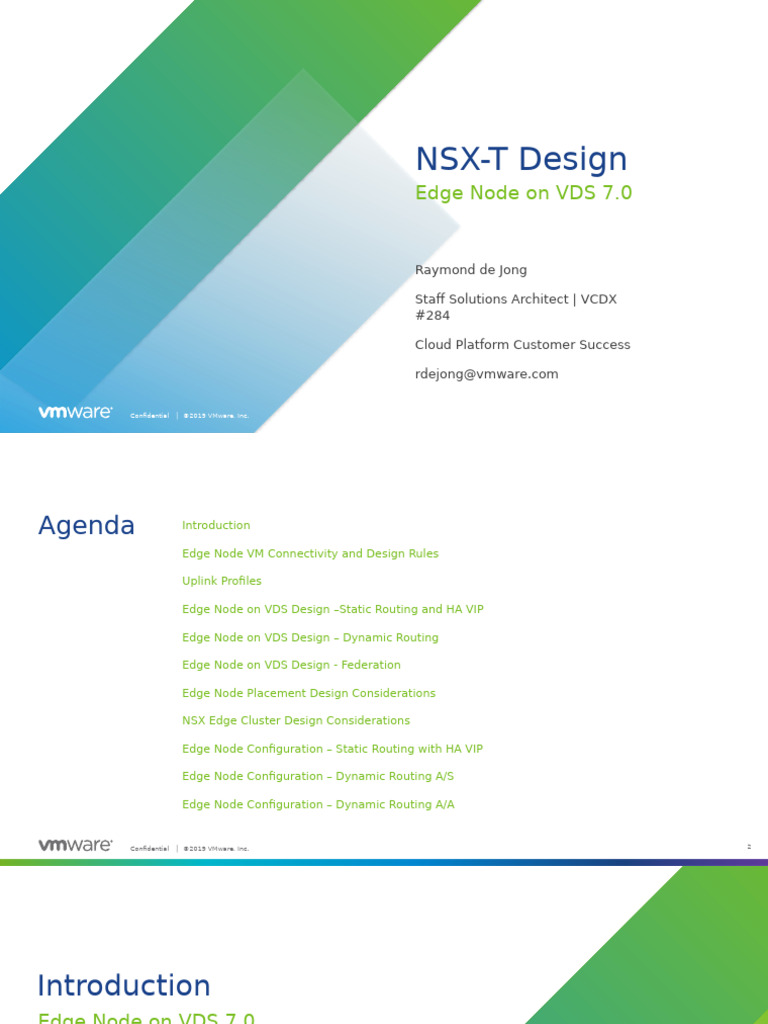 Edge Node on VDS 7.0 Design v1.5_original | PDF | Virtual Machine | Routing