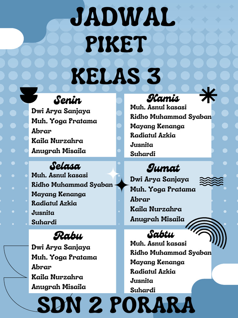 Ike Tri-jadwal Kelas 3 Kedua | PDF
