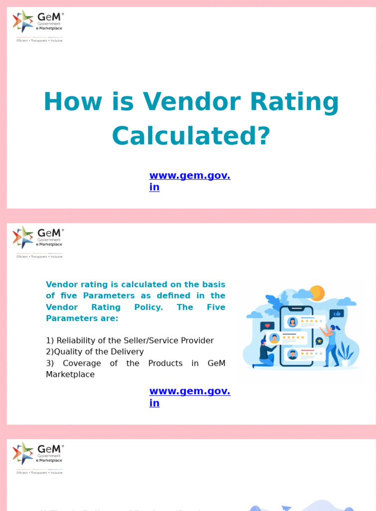 Vendor Rating Calculation in GeM | PDF