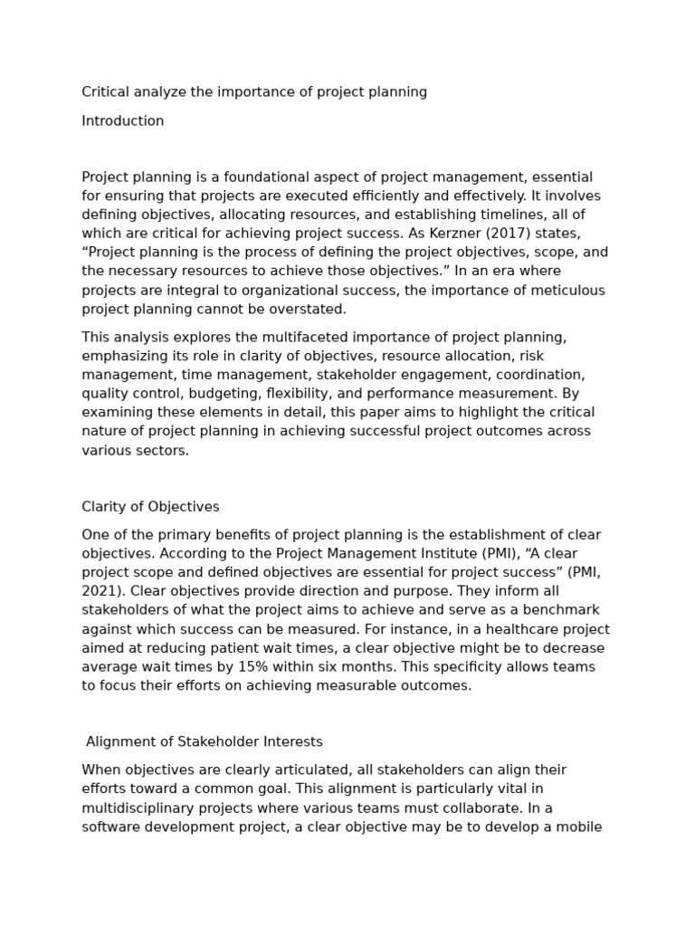 Project Planning Assignment | PDF | Project Management | Agile Software ...