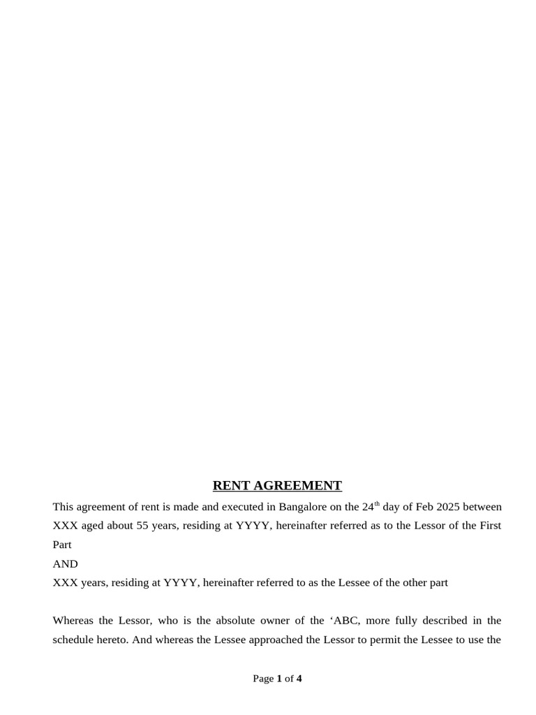Rental_Agreement_format | PDF | Lease | Common Law